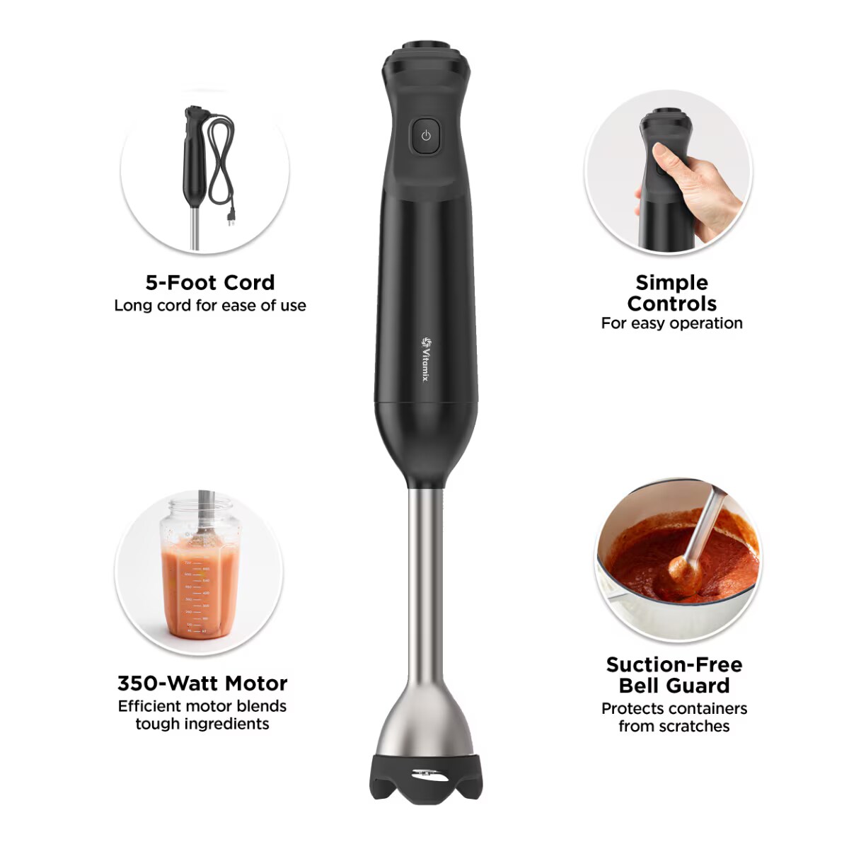 2-Speed Immersion Blender + Whisk Attachment